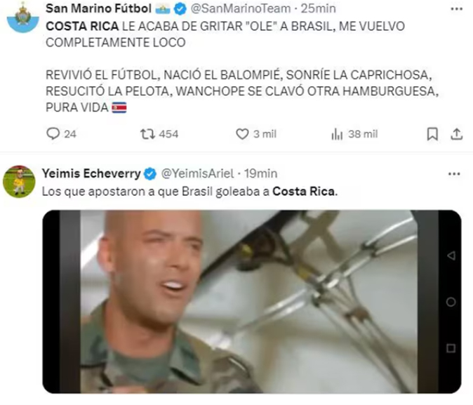Memes se burlan del histórico empate de Brasil con Costa Rica por la ...