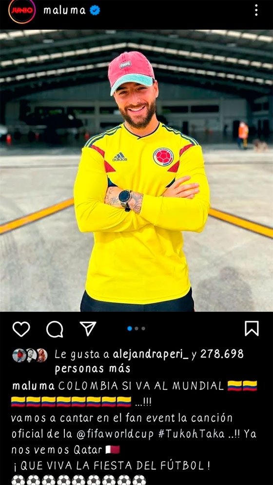 Maluma le da un respiro a organizadores del Mundial de Qatar: Cantante ...