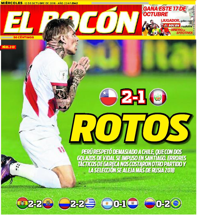 Insulto a Chile: Mira el polémico titular de diario peruano tras ...