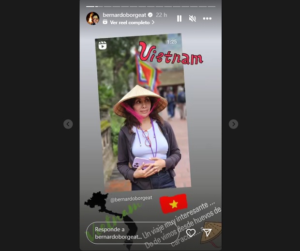 Carmen Gloria Arroyo y Bernardo Borgeat comparten imágenes de sus románticas vacaciones en ...